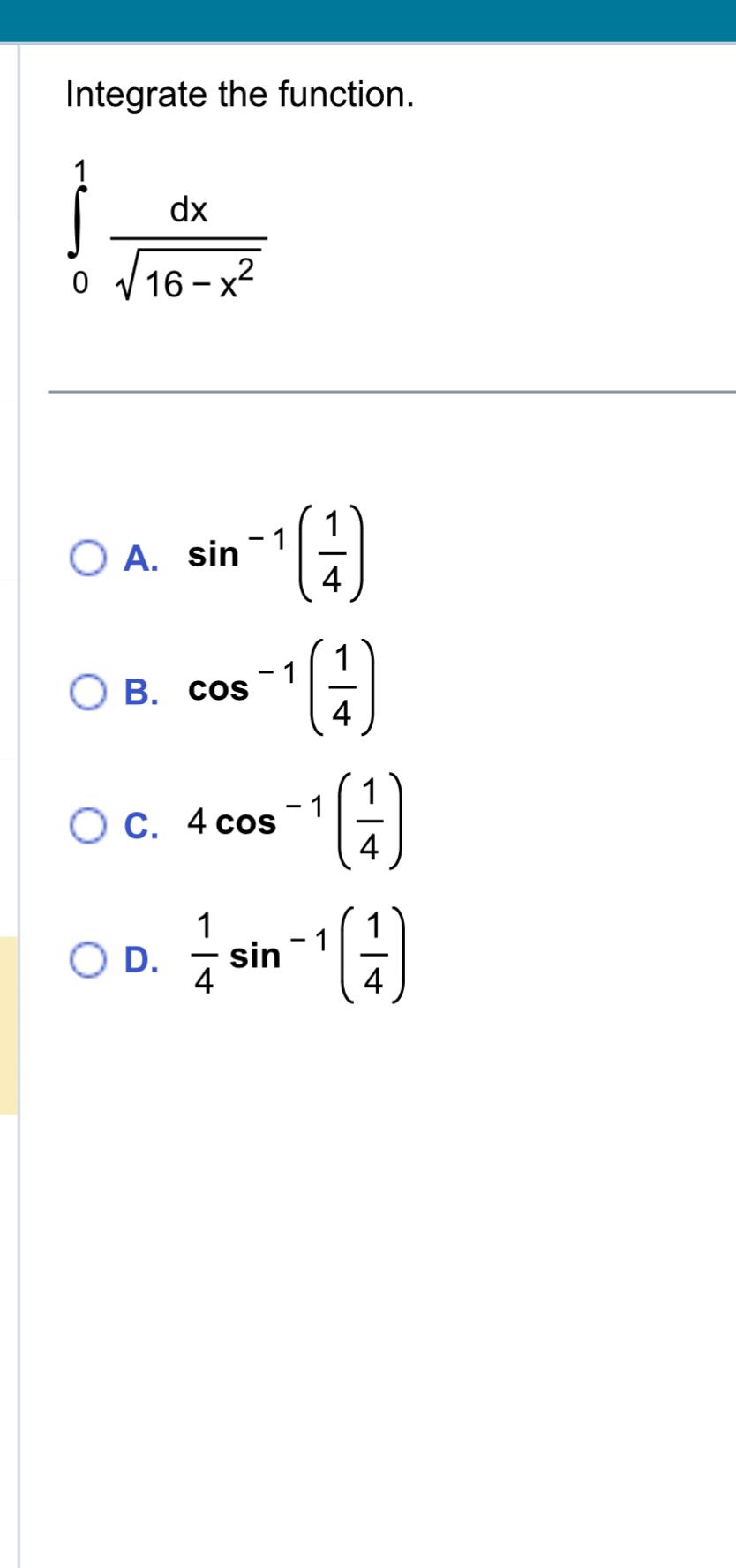 Solved Integrate the | Chegg.com