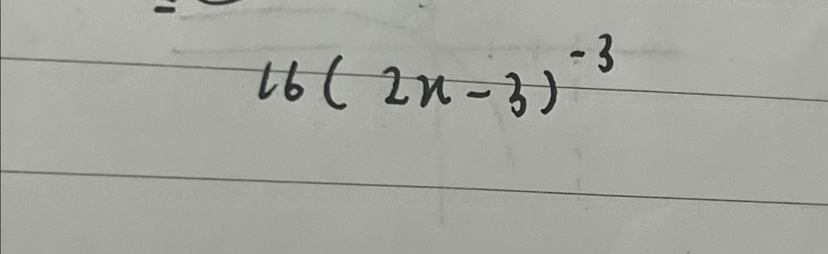 Solved Find the value of x 16(2x-3)-3 | Chegg.com
