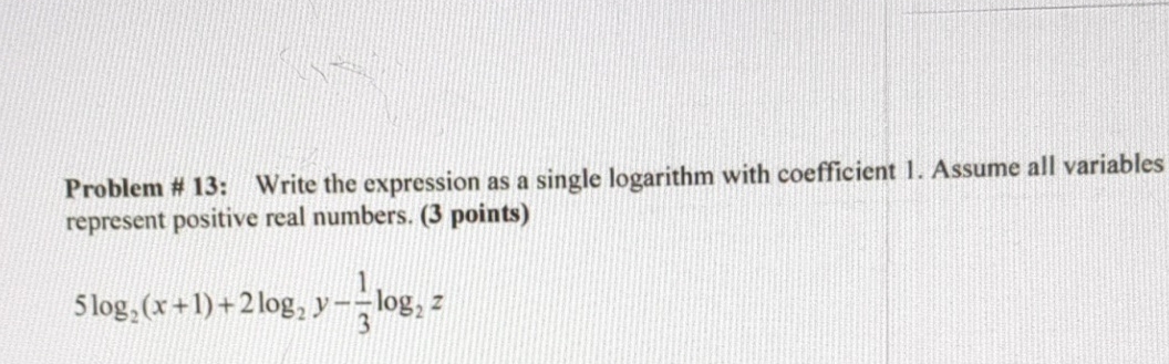Solved Problem # 13: Write the expression as a single | Chegg.com