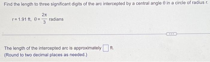 Solved Find the length to three significant digits of the | Chegg.com