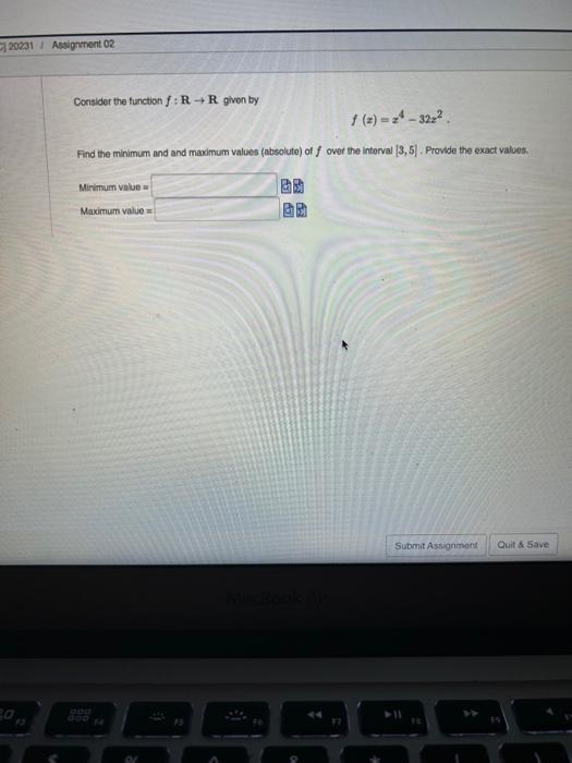 Solved Consider the function f:R→R givon by f(x)=x4−32x2 | Chegg.com