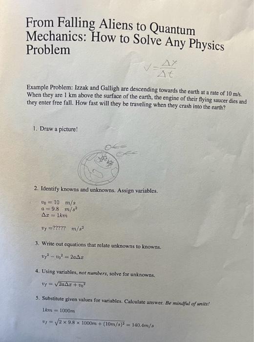 Solved From Falling Aliens to Quantum Mechanics: How to | Chegg.com