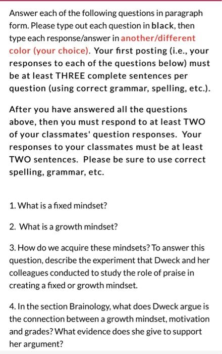 Solved Answer each of the following questions in paragraph | Chegg.com