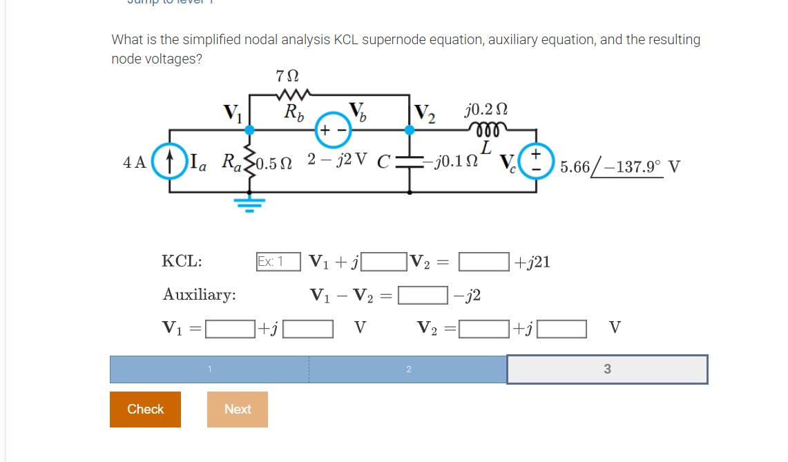 What is ﻿the simplified nodal analysis KCL ﻿supernode | Chegg.com
