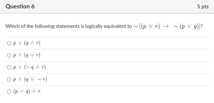 Solved Which of the following statements is logically | Chegg.com