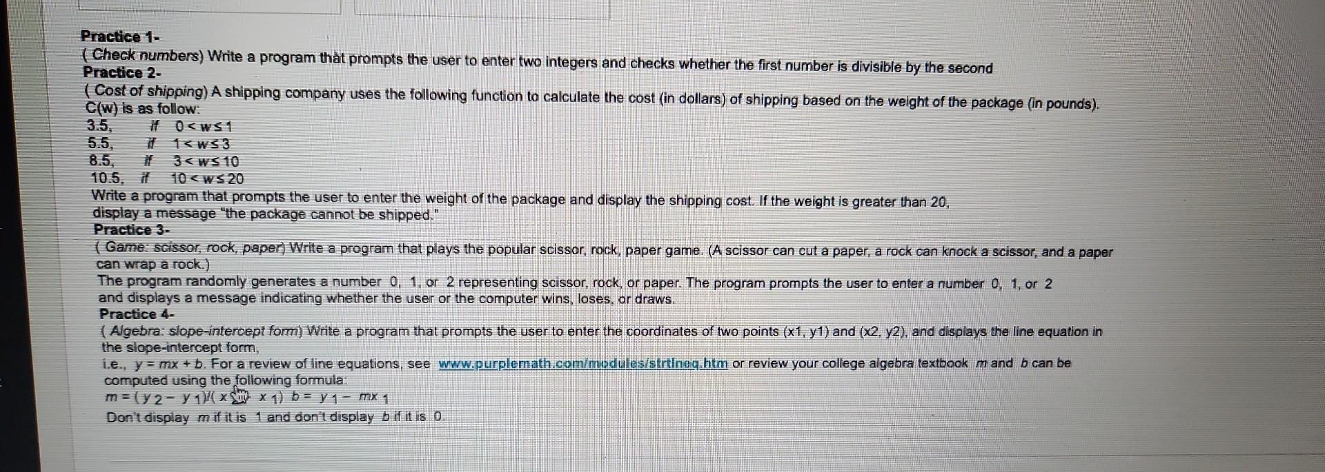 Solved Complete each programs and submit them for grading. | Chegg.com