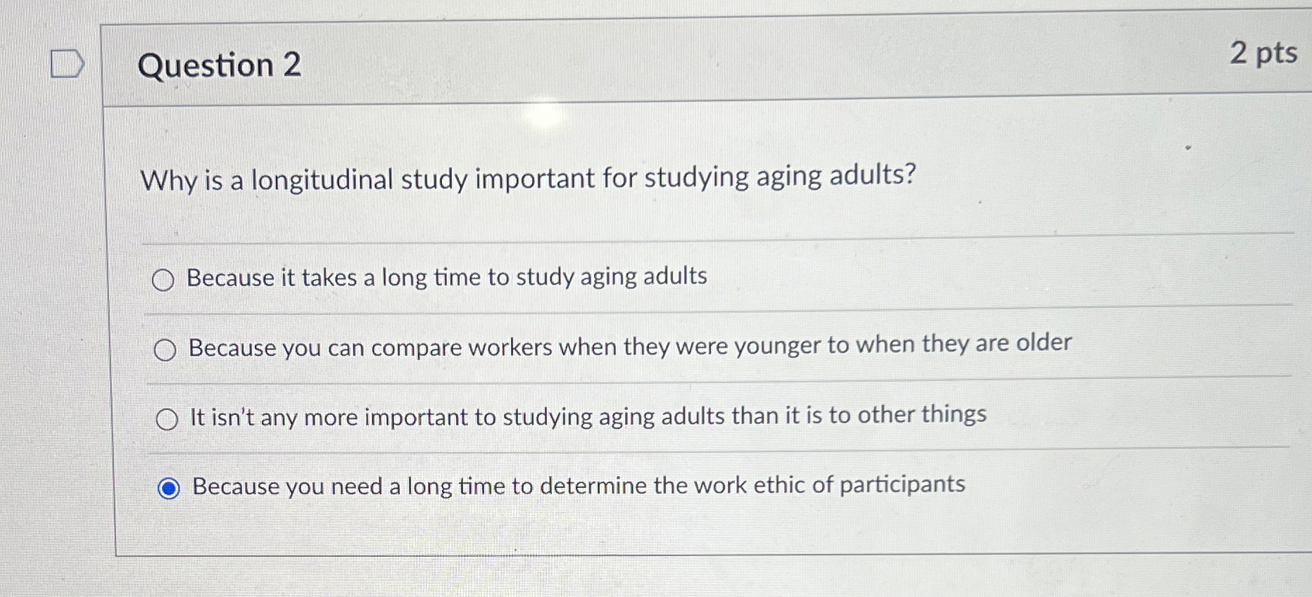Solved Question 22 ﻿ptsWhy is a longitudinal study important | Chegg.com