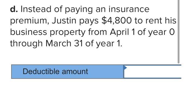 Solved In January of year 0 , Justin paid $4,800 for an | Chegg.com
