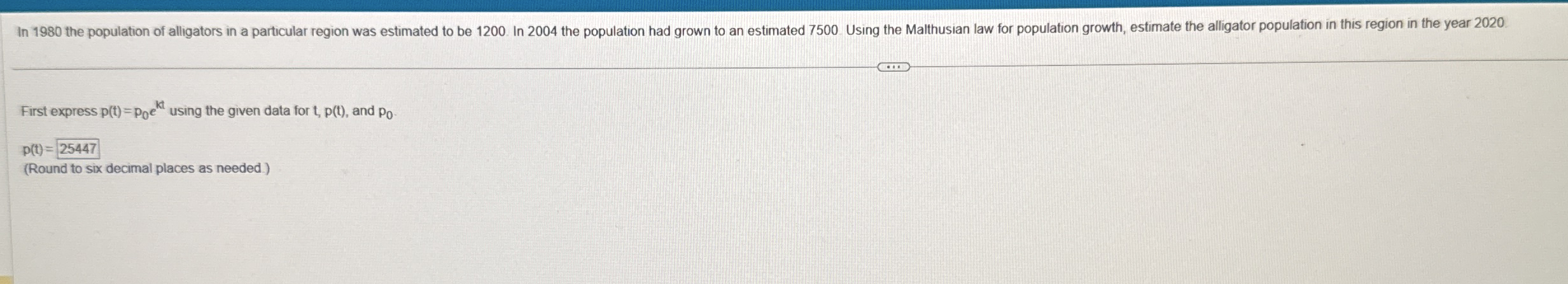 Solved First express p(t)=p0ekt ﻿using the given data for | Chegg.com