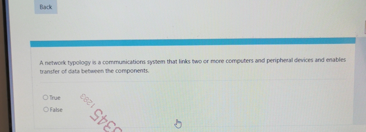 Solved BackA network typology is a communications system | Chegg.com