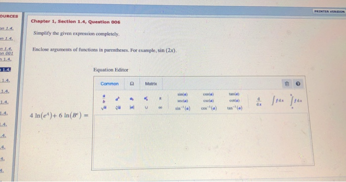 Solved Simplify the given expression completely. Enclose | Chegg.com