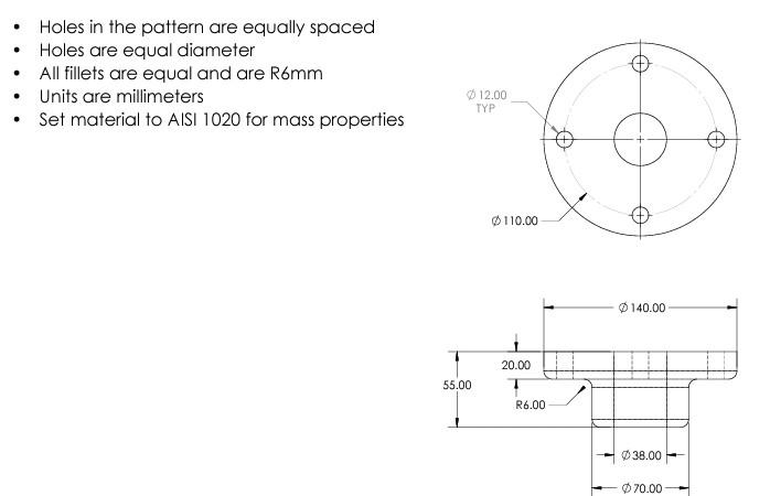 Solved . . Holes in the pattern are equally spaced Holes are | Chegg.com
