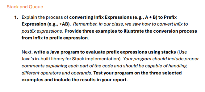 Solved Stack and Queue:Explain the process of converting | Chegg.com