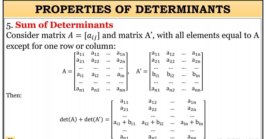 Solved Prove that the properties of determinants are true by | Chegg.com