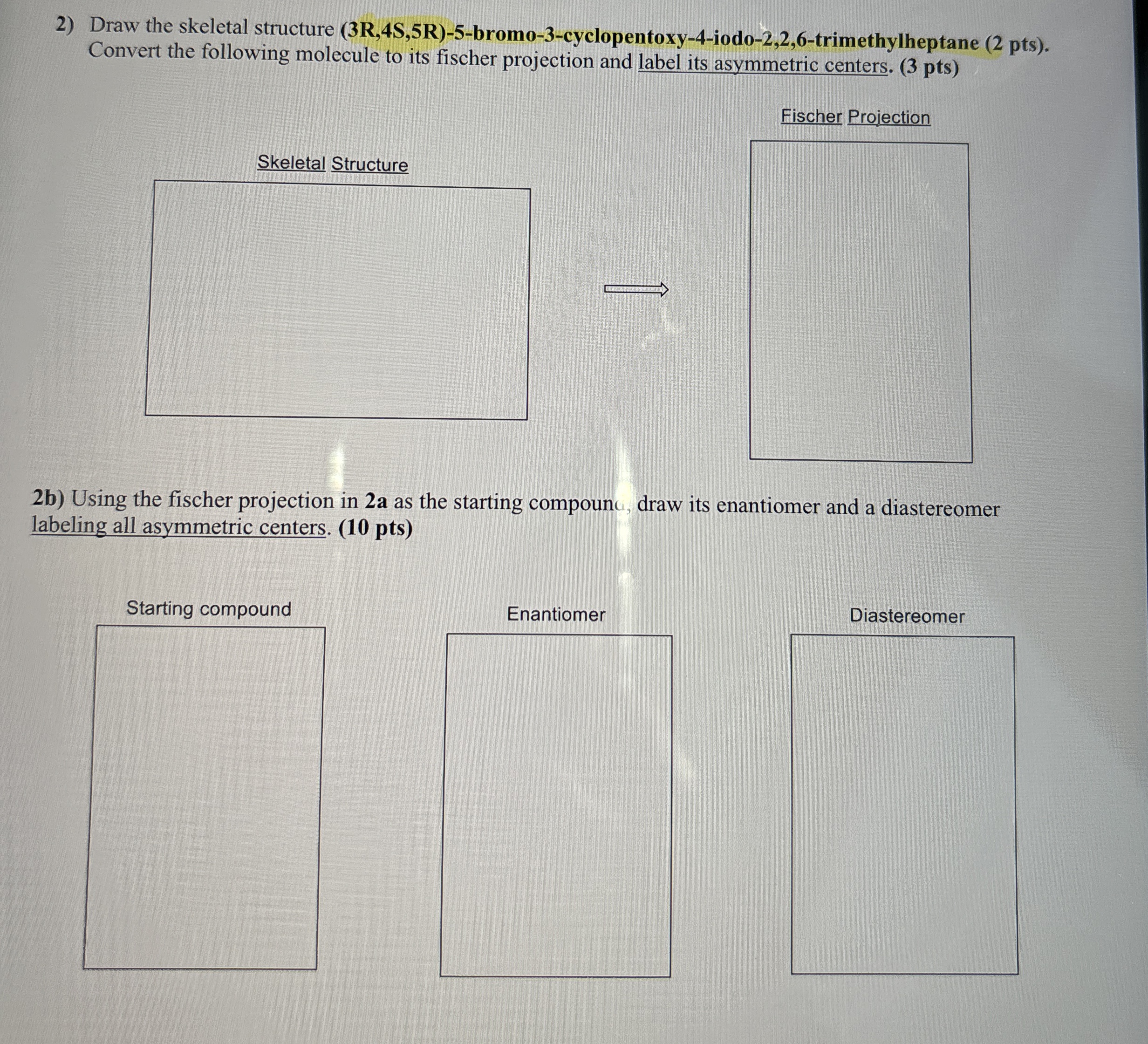 Solved Draw the skeletal structure | Chegg.com