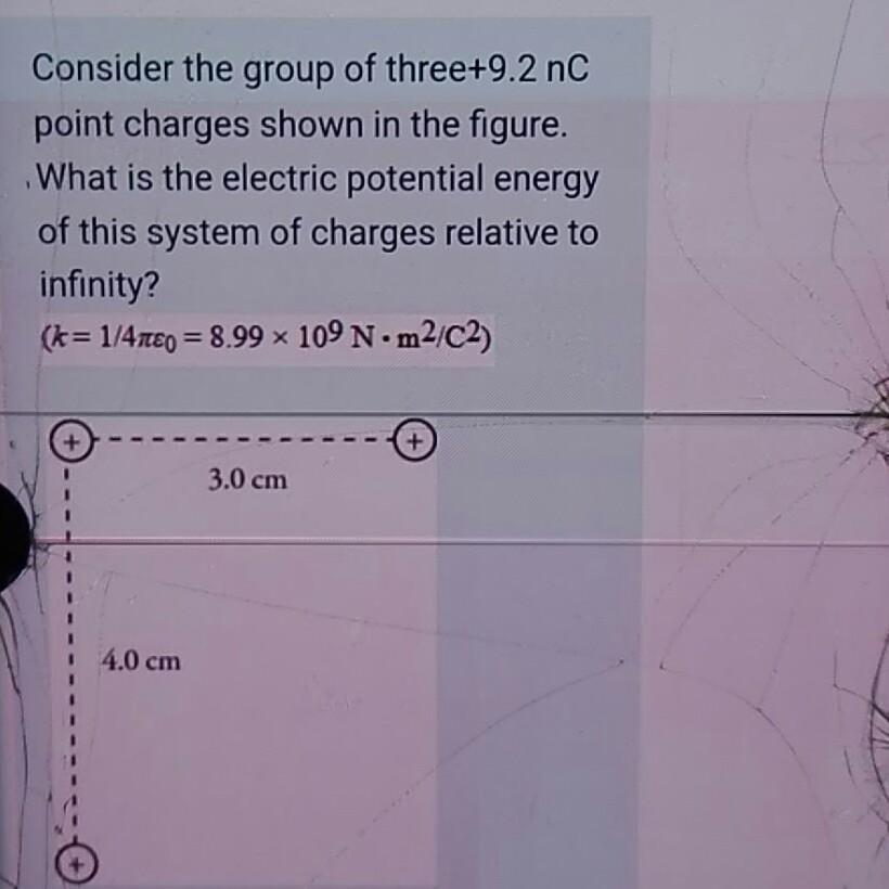 Solved Consider the group of three+9.2 nC point charges | Chegg.com
