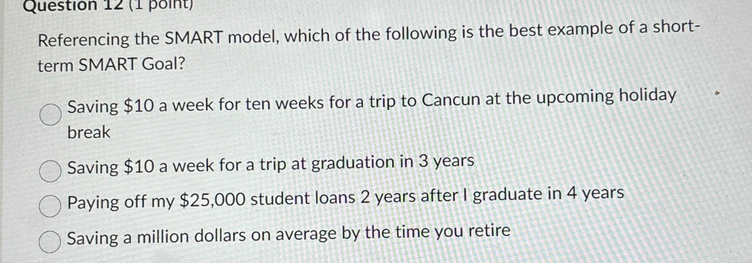 Solved Referencing the SMART model, which of the following | Chegg.com