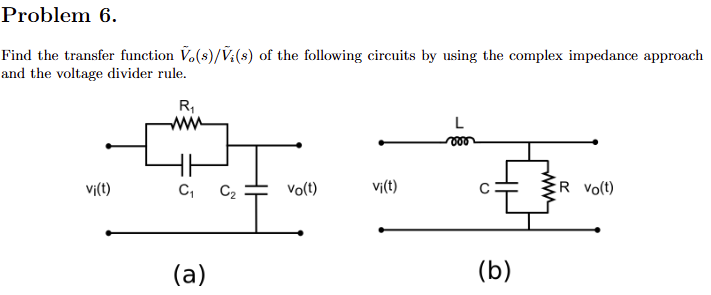 Solved Problem 6.Find the transfer function | Chegg.com