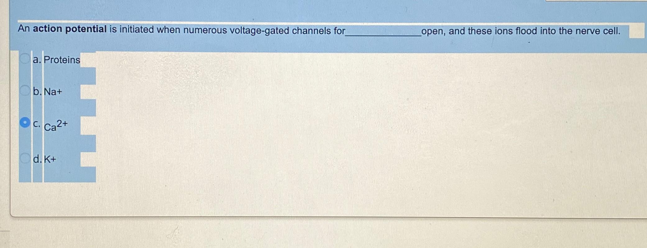 Solved An action potential is initiated when numerous | Chegg.com