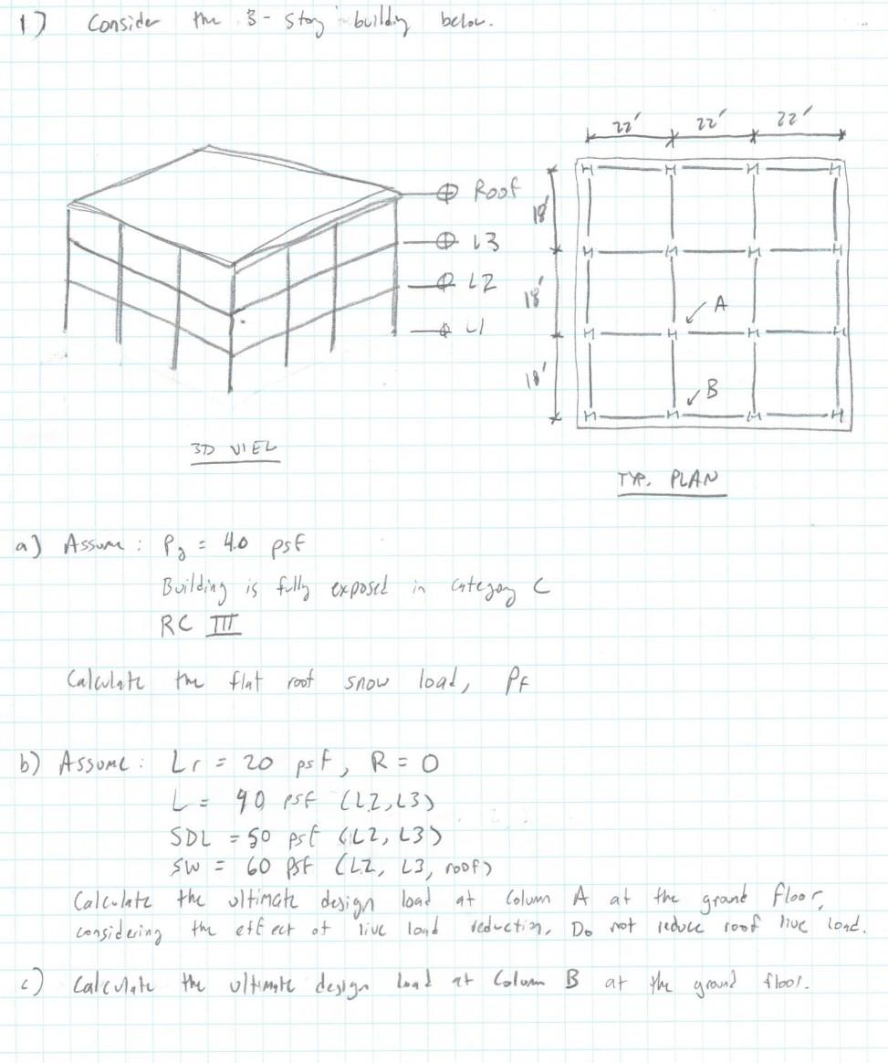 use tributary area method and formula | Chegg.com