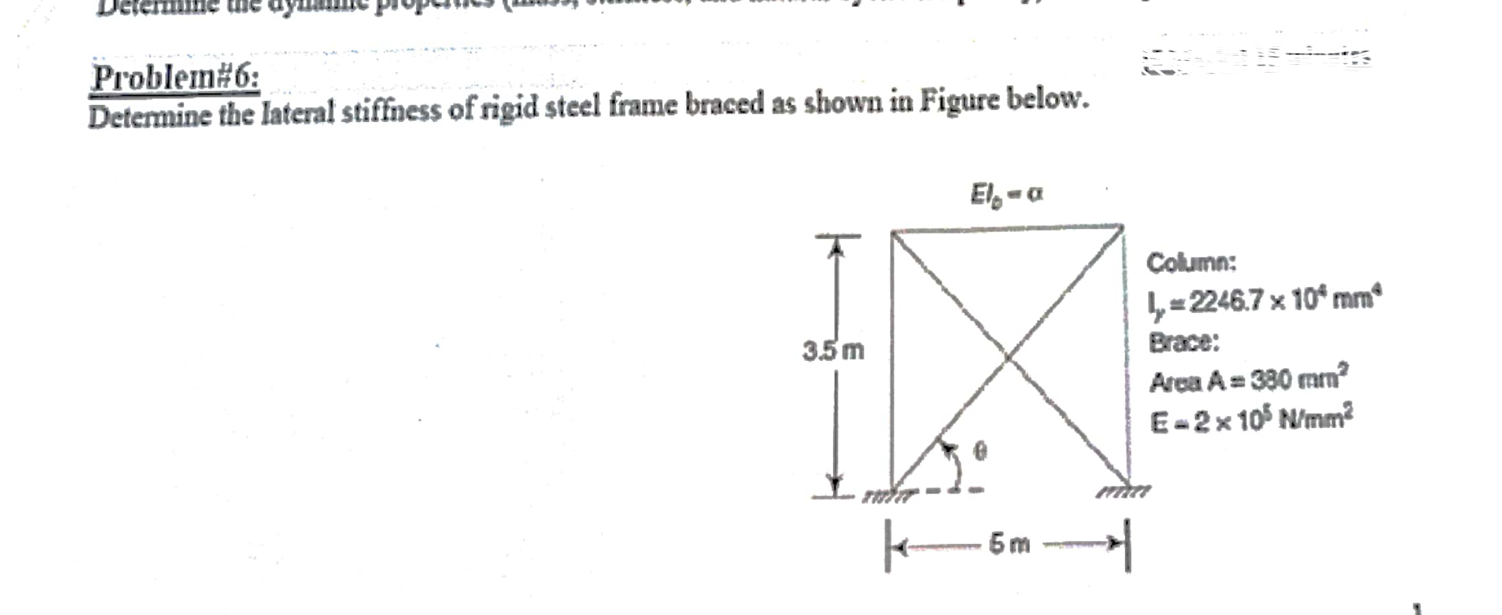 Solved Problem\#6: Determine the lateral stiffness of rigid | Chegg.com