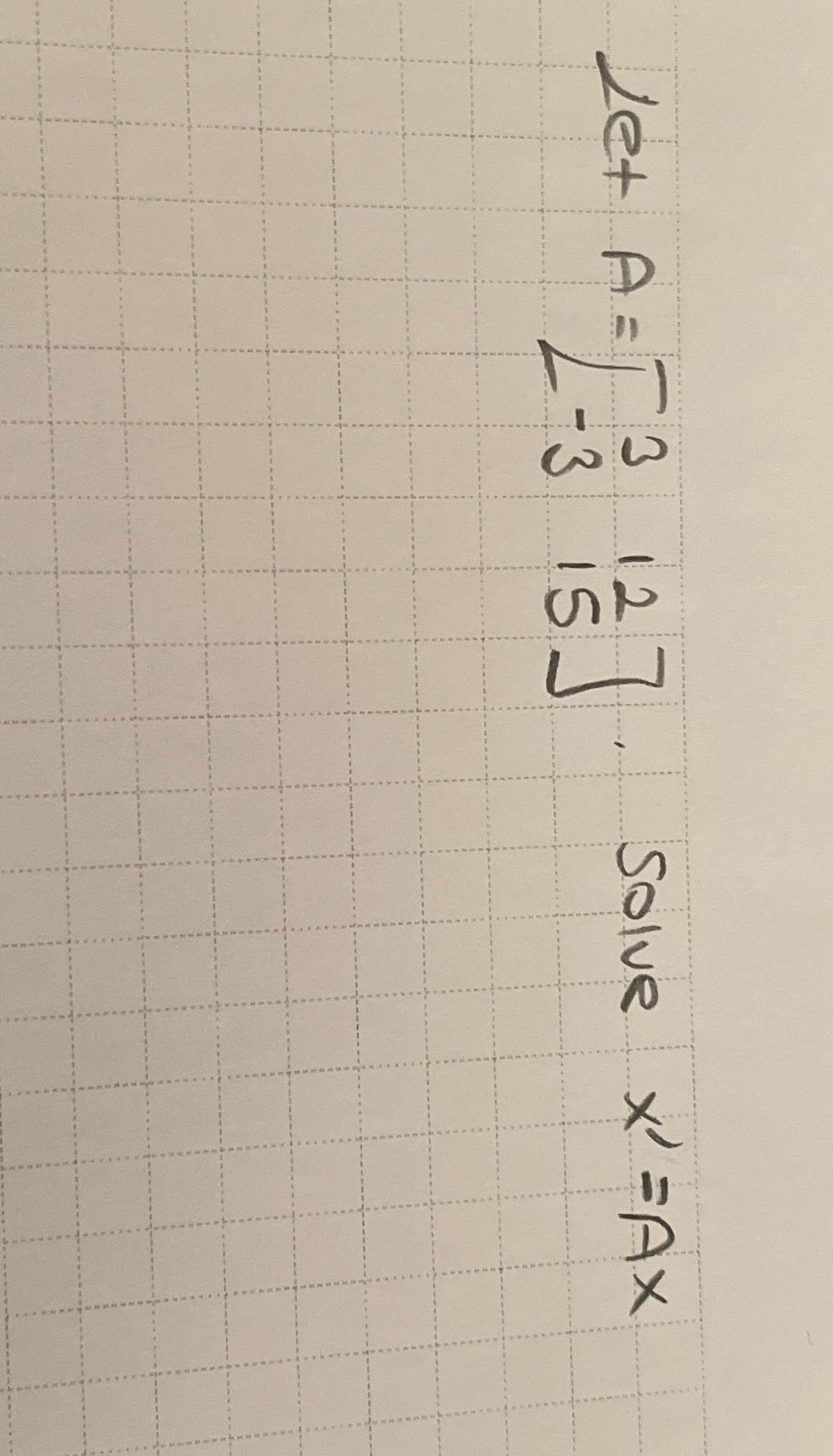 Solved Let A=[312-315]. ﻿Solve x'=Ax | Chegg.com