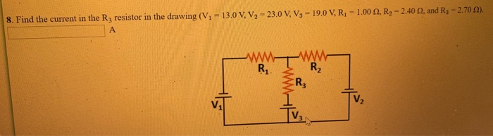 Solved 8. Find the current in the Rz resistor in the drawing | Chegg.com