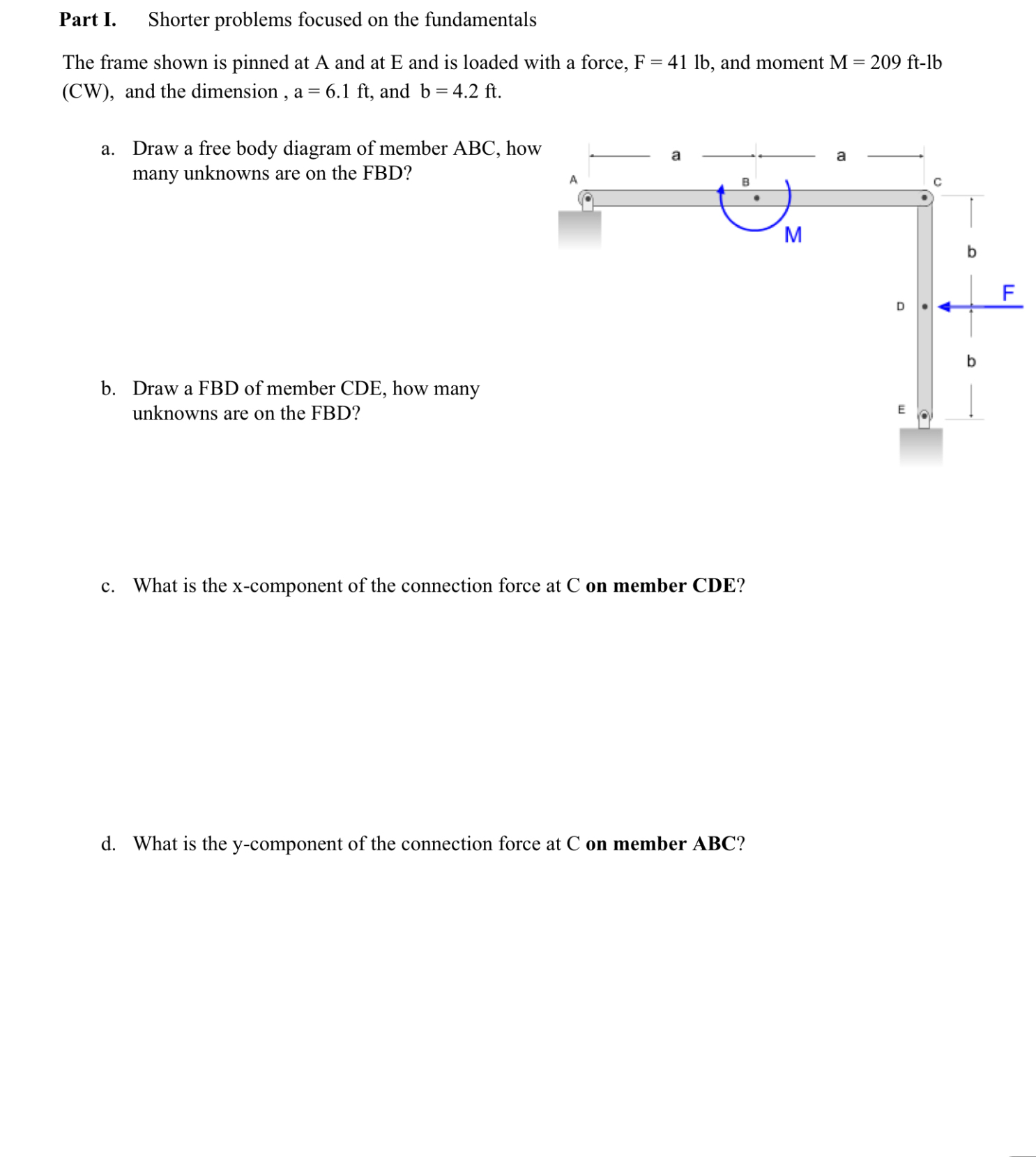 Solved Part I. Shorter problems focused on the | Chegg.com