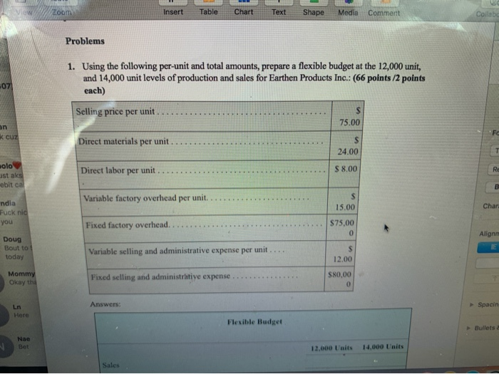 Solved Zoom Insert Table Chart Text Shape Media Comment | Chegg.com