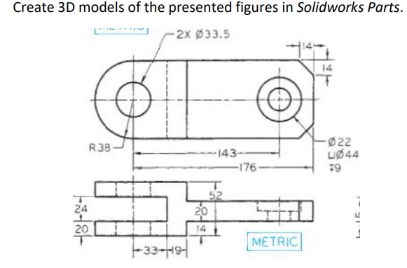 Solved Create 3D models of the presented figures in | Chegg.com
