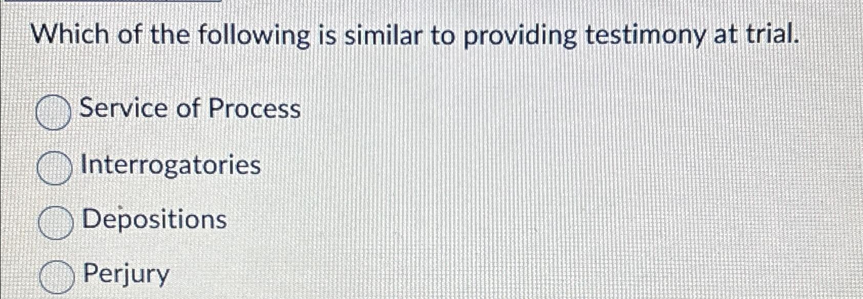 Solved Which of the following is similar to providing | Chegg.com