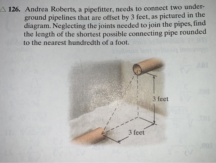 Solved A 126. Andrea Roberts, a pipefitter, needs to connect | Chegg.com