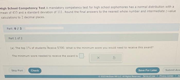 Solved igh School Competency Test A. mandatory competency | Chegg.com