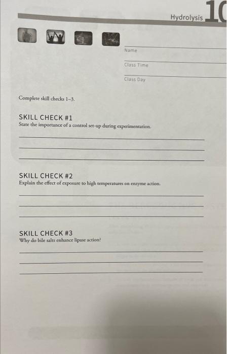 Solved SKILL CHECK \#1 State the importance of a control | Chegg.com