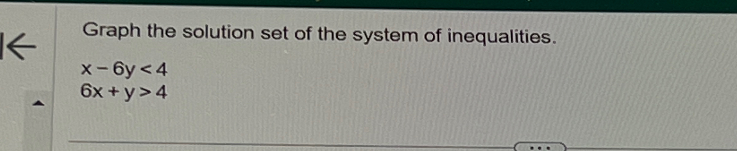 Solved Graph the solution set of the system of | Chegg.com