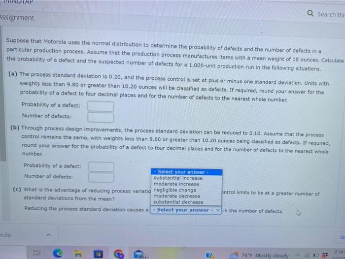 Solved Number of defects: (b) Through process design | Chegg.com
