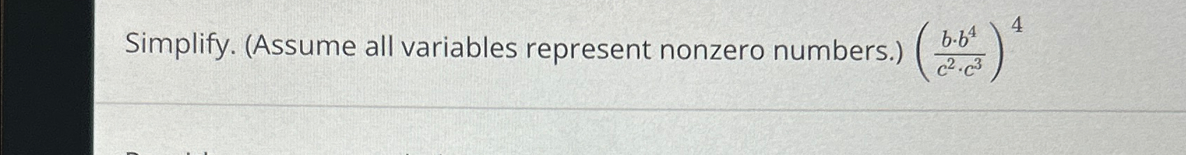 Solved Simplify. (Assume all variables represent nonzero | Chegg.com