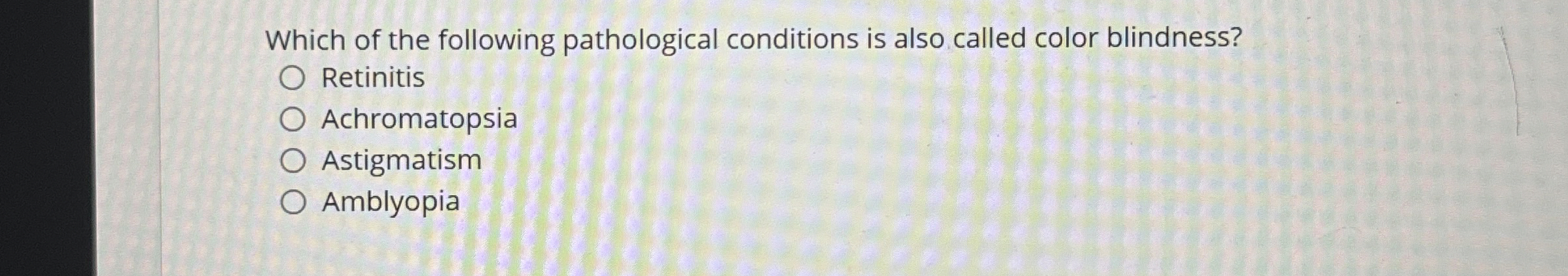 Solved Which of the following pathological conditions is | Chegg.com