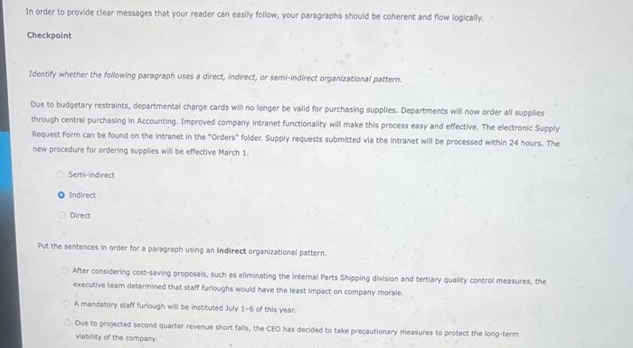 Identify the sentence with correct parallel | Chegg.com