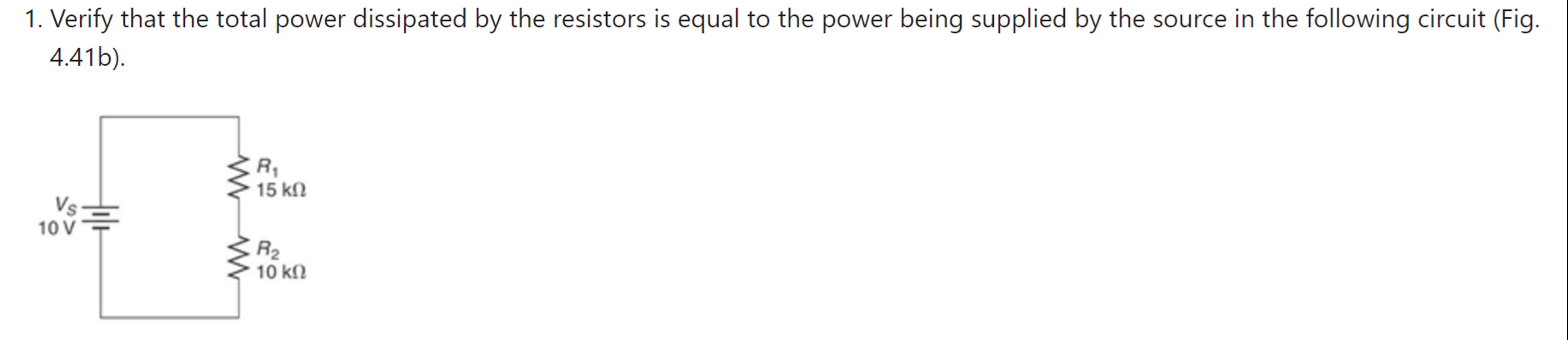 Solved Verify that the total power dissipated by the | Chegg.com