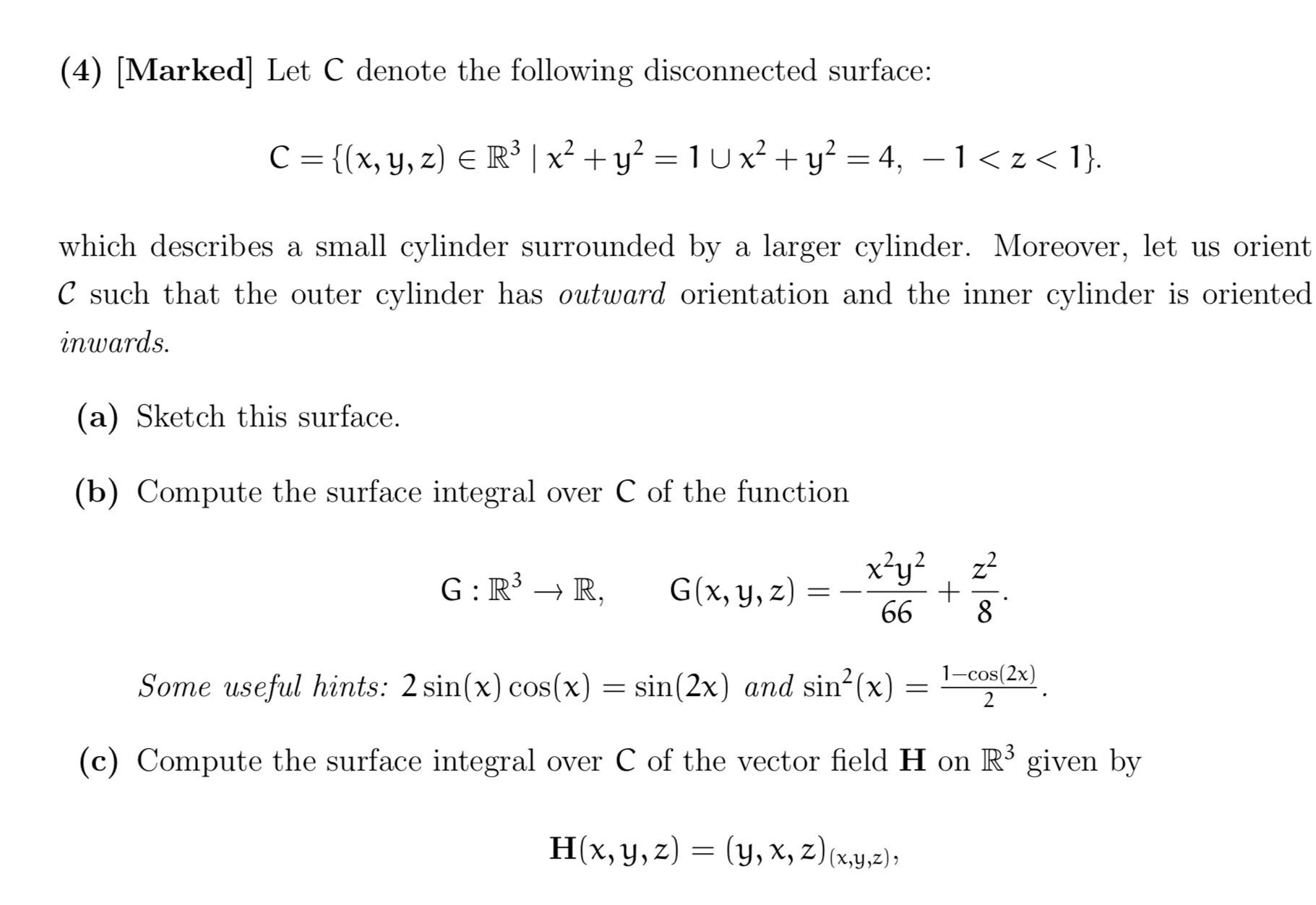 Solved (4) [Marked] ﻿Let C ﻿denote the following | Chegg.com