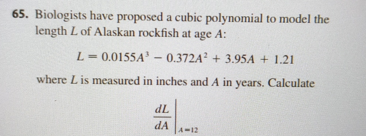 Solved Biologists have proposed a cubic polynomial to model | Chegg.com