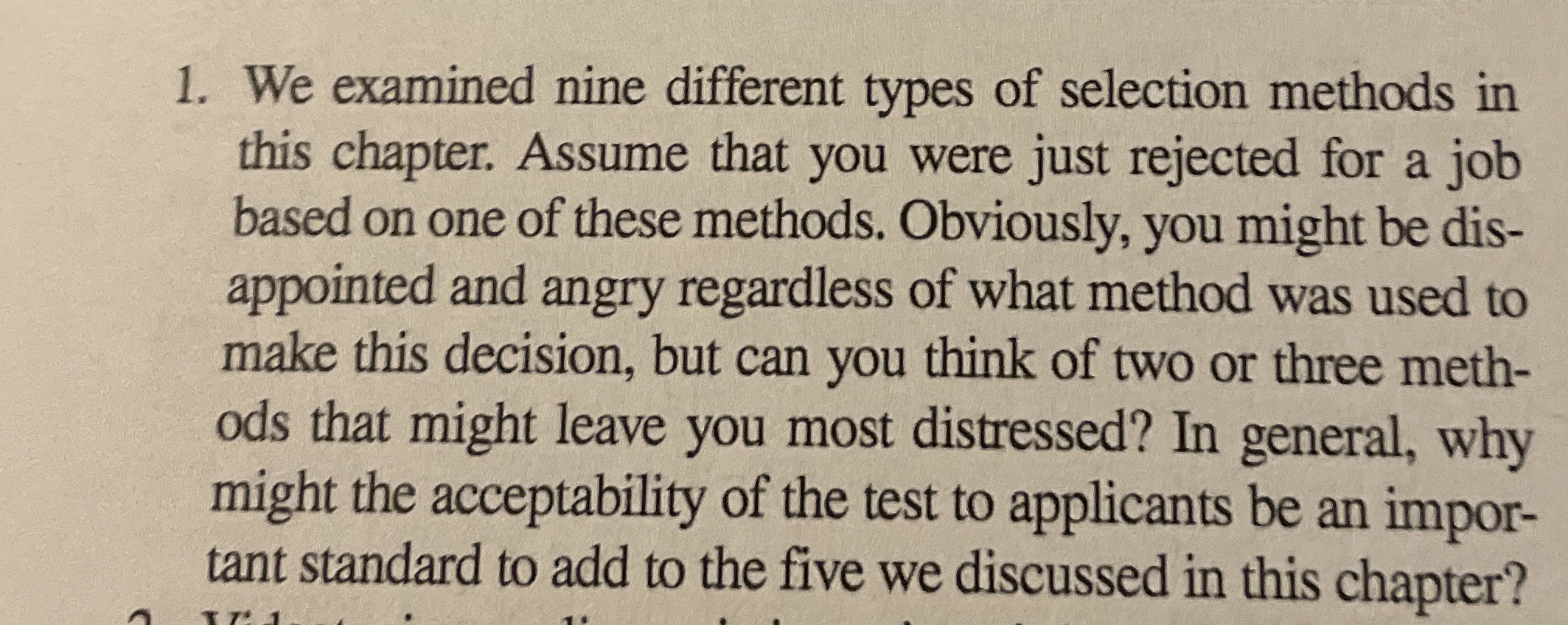 Solved We examined nine different types of selection methods | Chegg.com