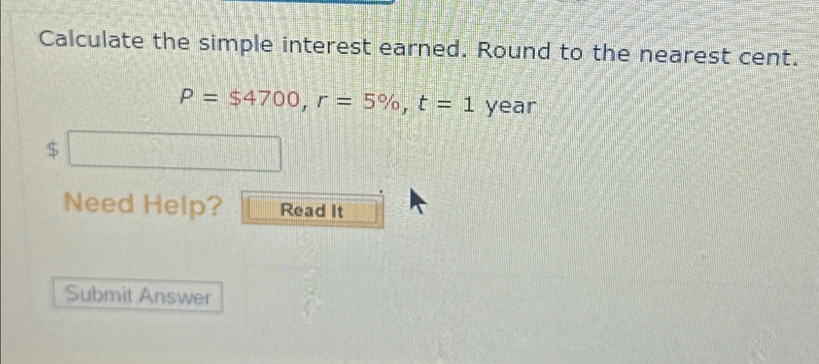Solved Calculate the simple interest earned. Round to the | Chegg.com