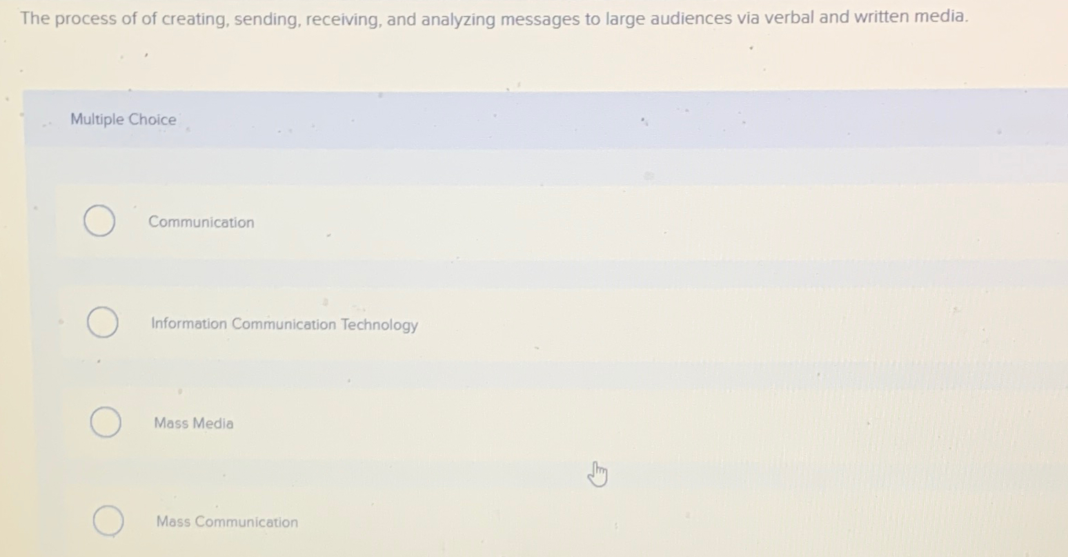 Solved The process of of creating, sending, receiving, and | Chegg.com