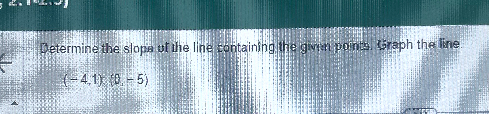 Solved Determine the slope of the line containing the given | Chegg.com
