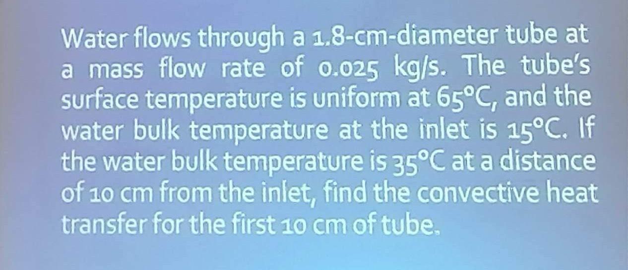 Solved Water flows through a 1,8-cm-diameter tube at a mass | Chegg.com