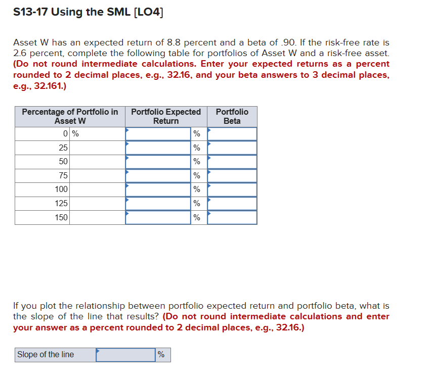 Solved S13 17 ﻿using The Sml [lo4]asset W ﻿has An Expected