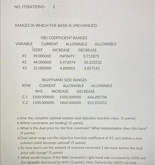 Solved 1) 5×1+5×2+9×3>=1200NO. ITERATIONS =2 RANGES IN WHICH | Chegg.com