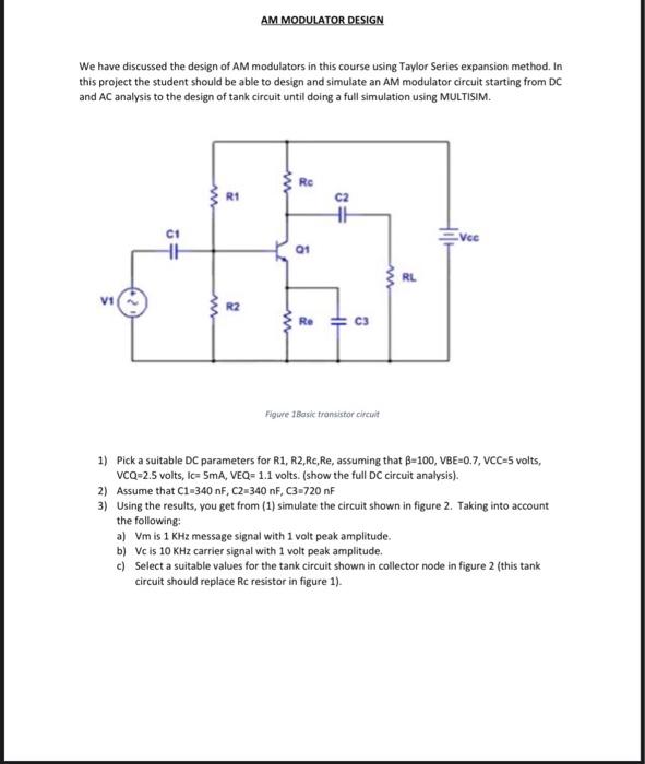 Solved We have discussed the design of AM modulators in this | Chegg.com